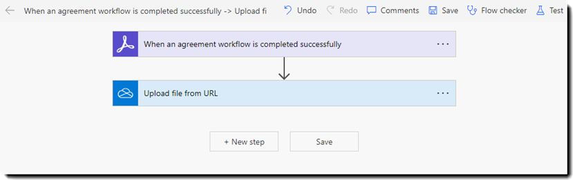 Edit Power Automate flows within the Acrobat Sign environment